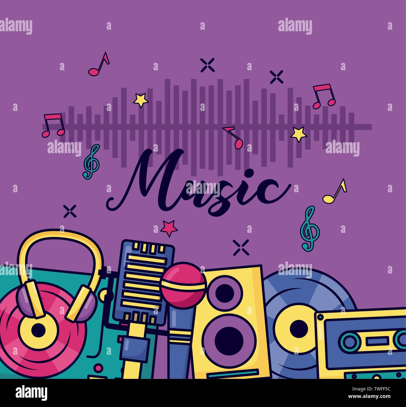 music colorful background Stock Vector Image & Art - Alamy