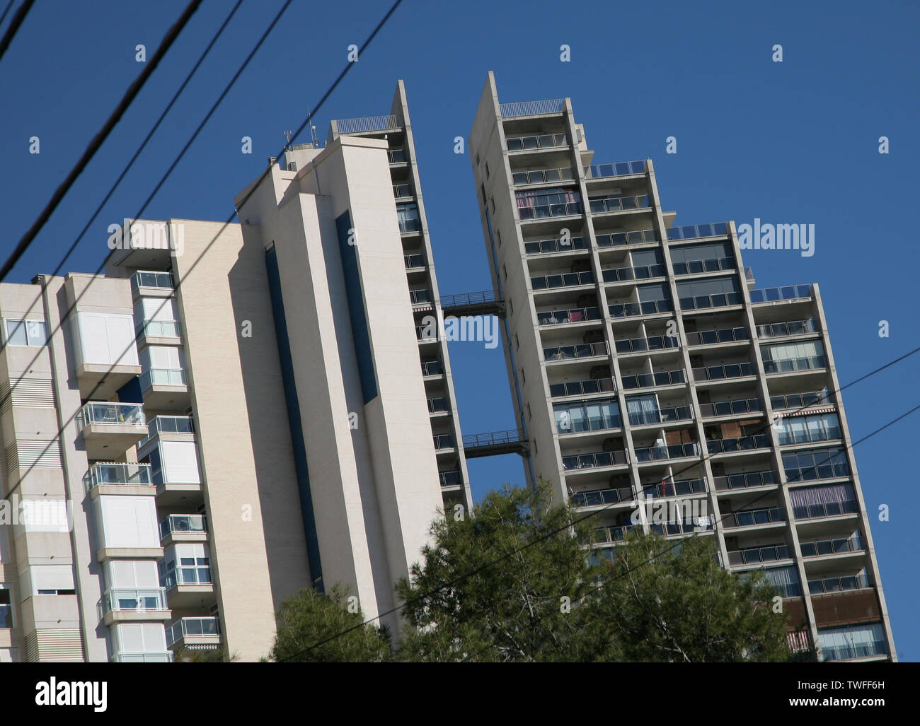 Apartment block, Benidorm, Spain Stock Photo - Alamy