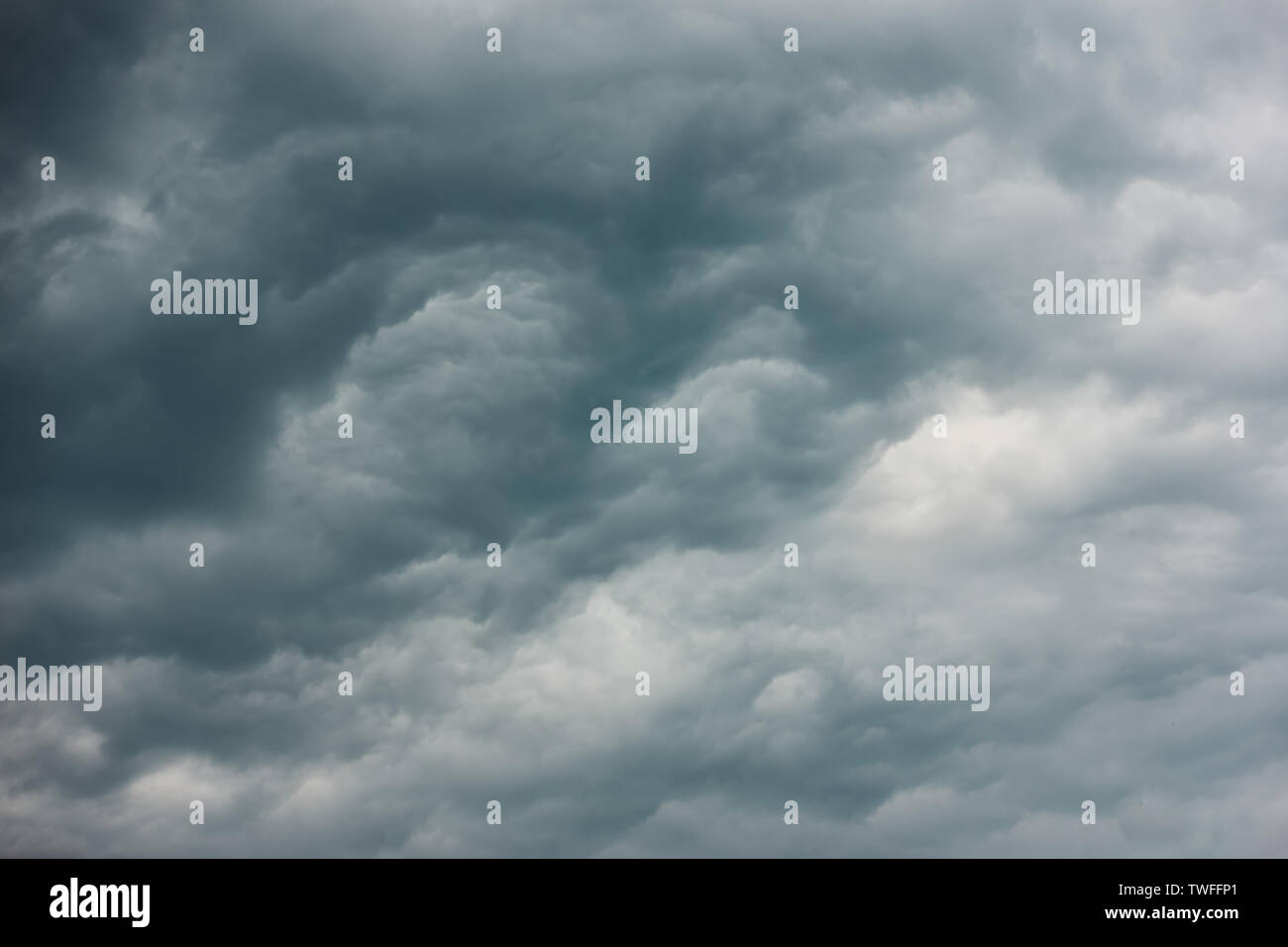Dramatic sky - dark grey heavy clouds, may be used as background Stock ...