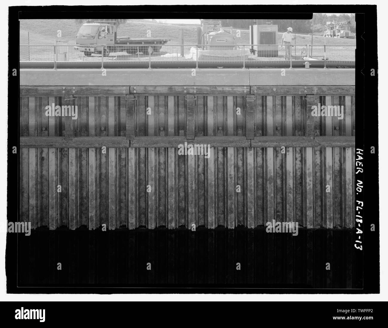 PLANAR VIEW OF INTERIOR OF NORTHERNMOST SECTION OF EASTERN WALL OF LOCK ...