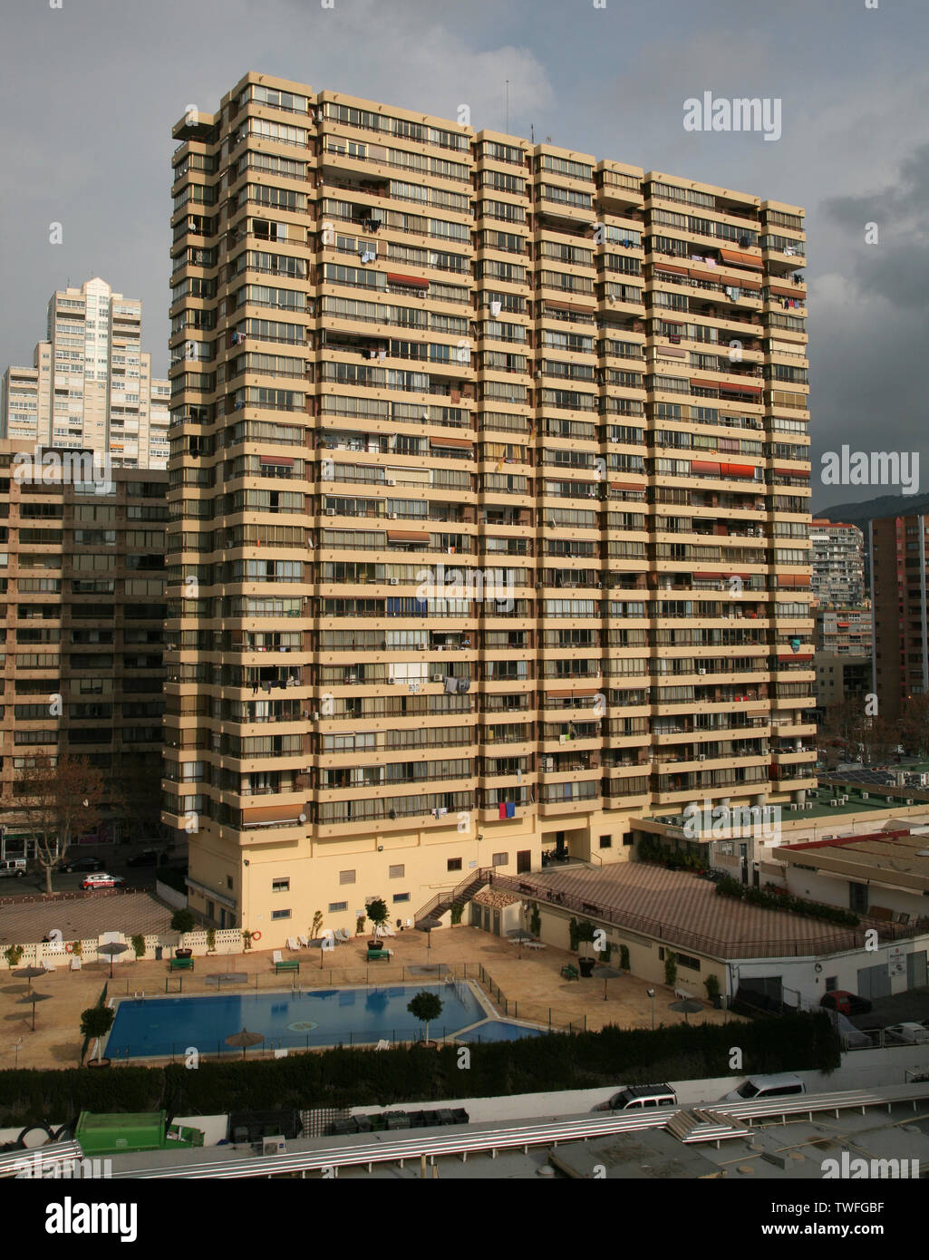Hotel and apartment blocks, Benidorm, Spain Stock Photo - Alamy