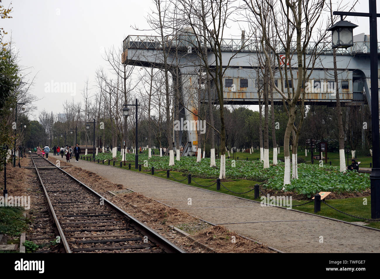 Hangzhou Gate White Tower Park Stock Photo - Alamy