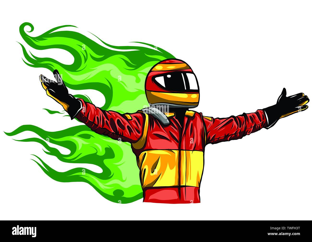Car racing man cartoon vector illustratio design Stock Vector Image ...