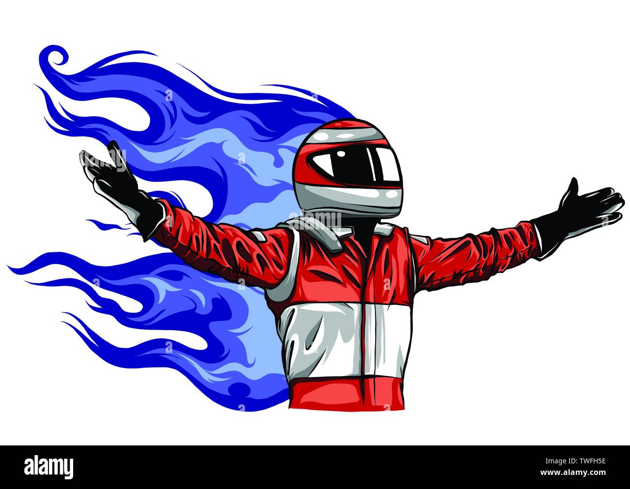 Car racing man cartoon vector illustratio design Stock Vector Image ...