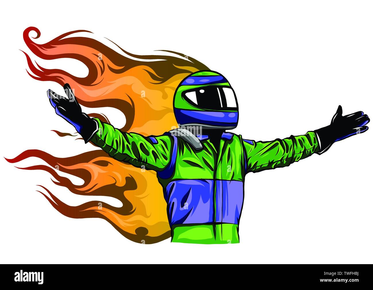 Car racing man cartoon vector illustratio design Stock Vector Image ...