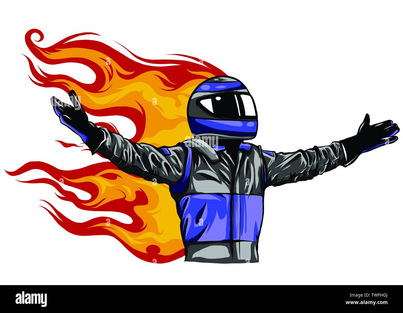 Car racing man cartoon vector illustratio design Stock Vector Image ...