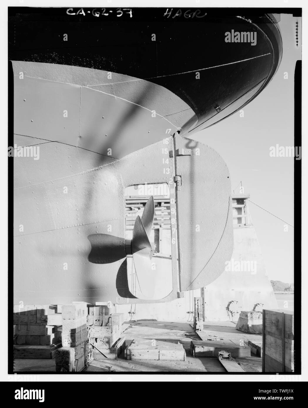 Tug boat hercules san francisco Black and White Stock Photos & Images ...