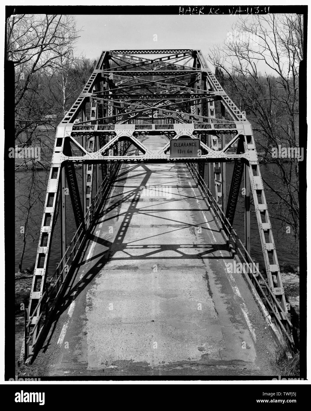 PORTAL AND DECK FROM SOUTH, LOOKING NORTH - Jackson's Ferry Bridge ...