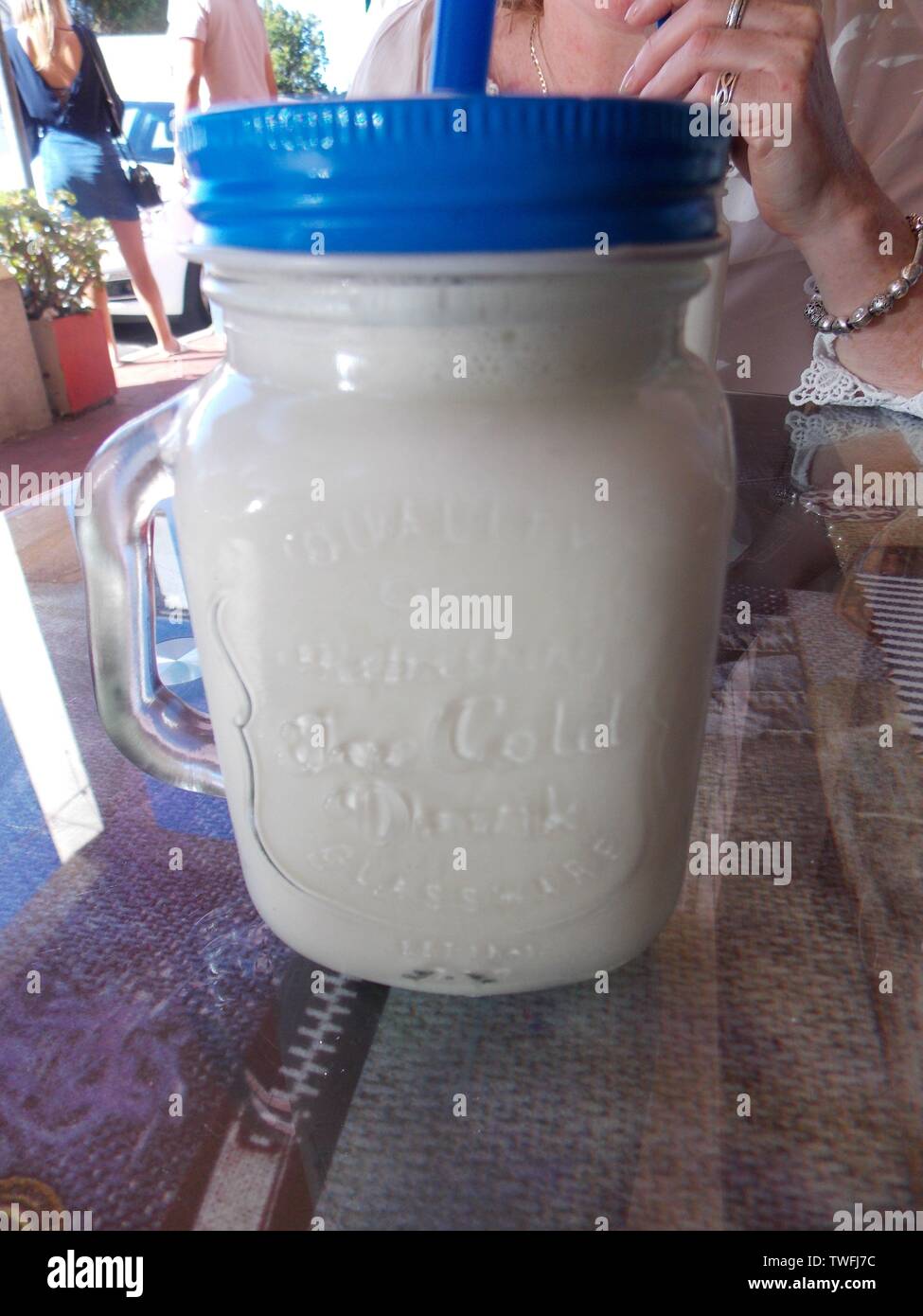 milkshake in a jar Stock Photo - Alamy