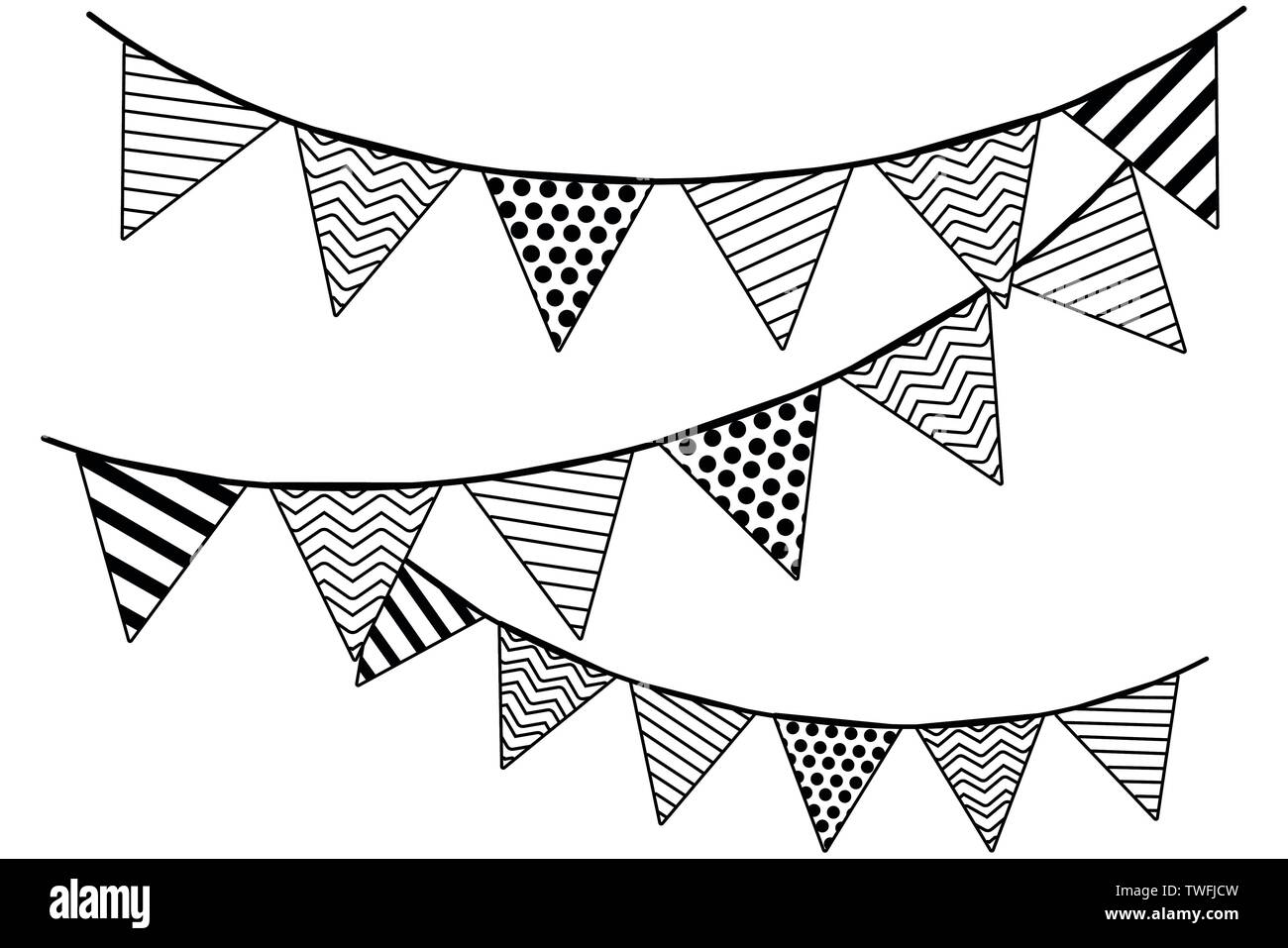 Banner pennant design, Flag event line sports decoration and winning ...