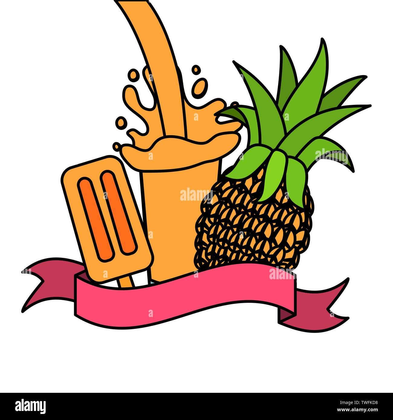 tropical fruits design Stock Vector Image & Art - Alamy