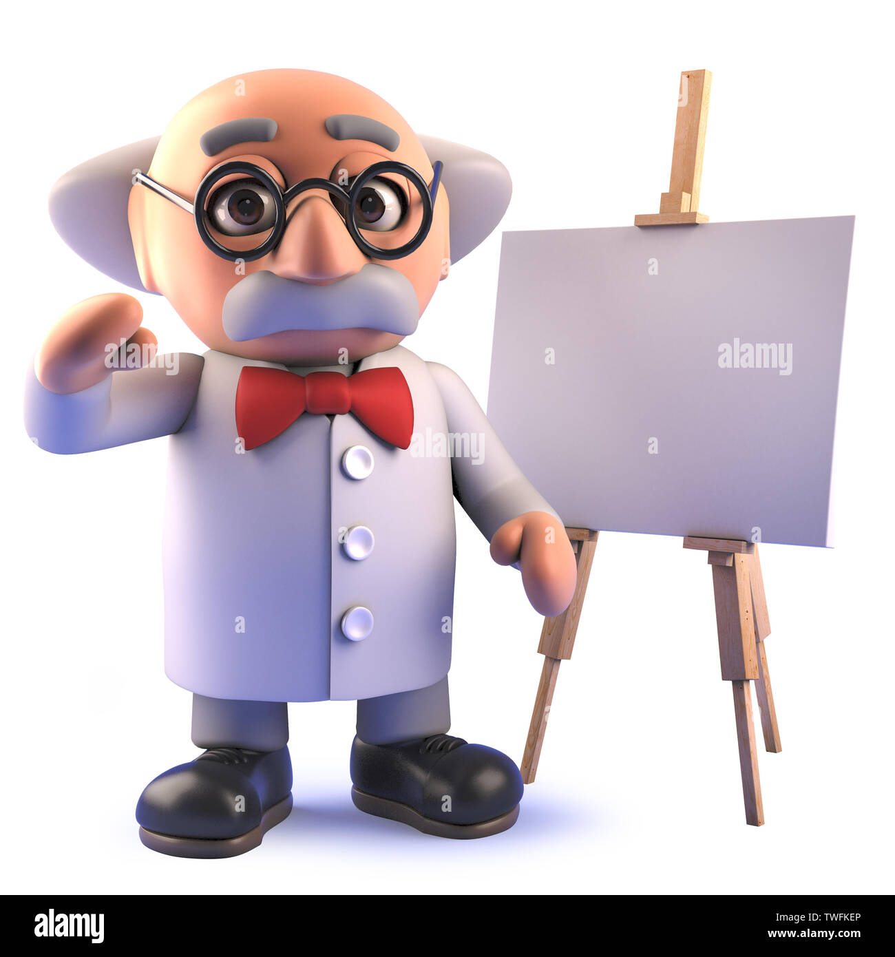 Mad scientist isolated standing Cut Out Stock Images & Pictures - Alamy