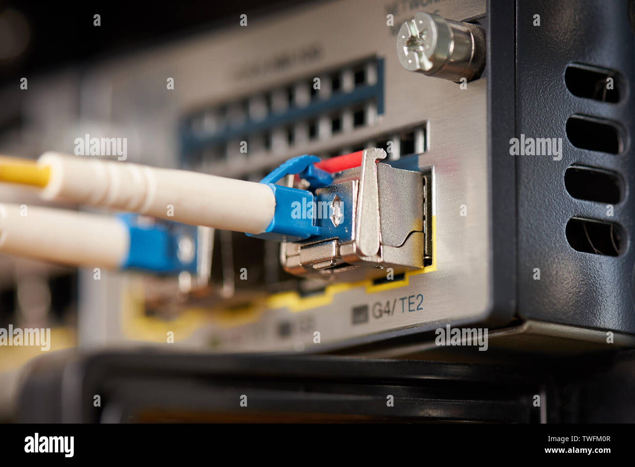 Internet service provider communications equipment Stock Photo - Alamy