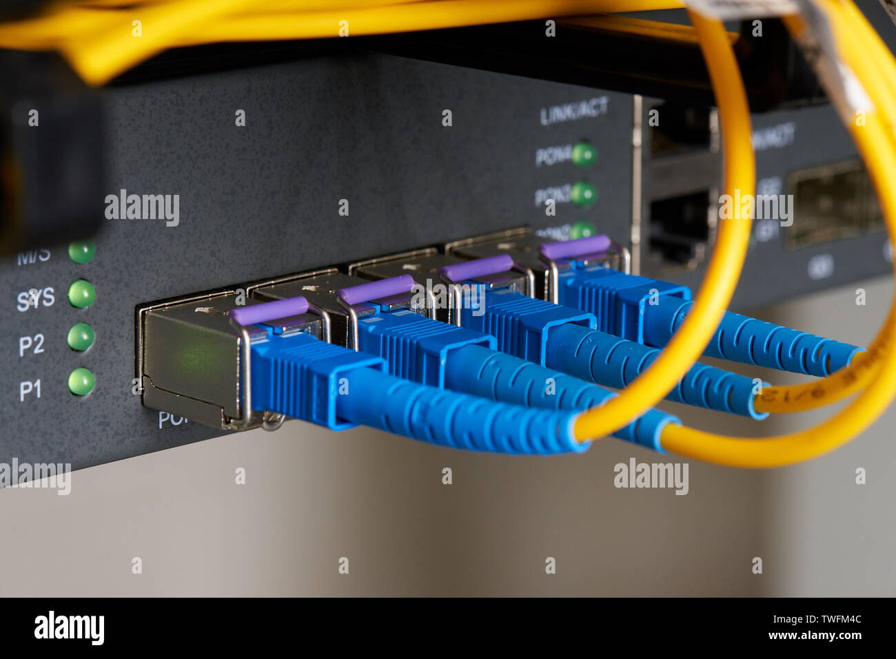 Internet service provider communications equipment Stock Photo - Alamy