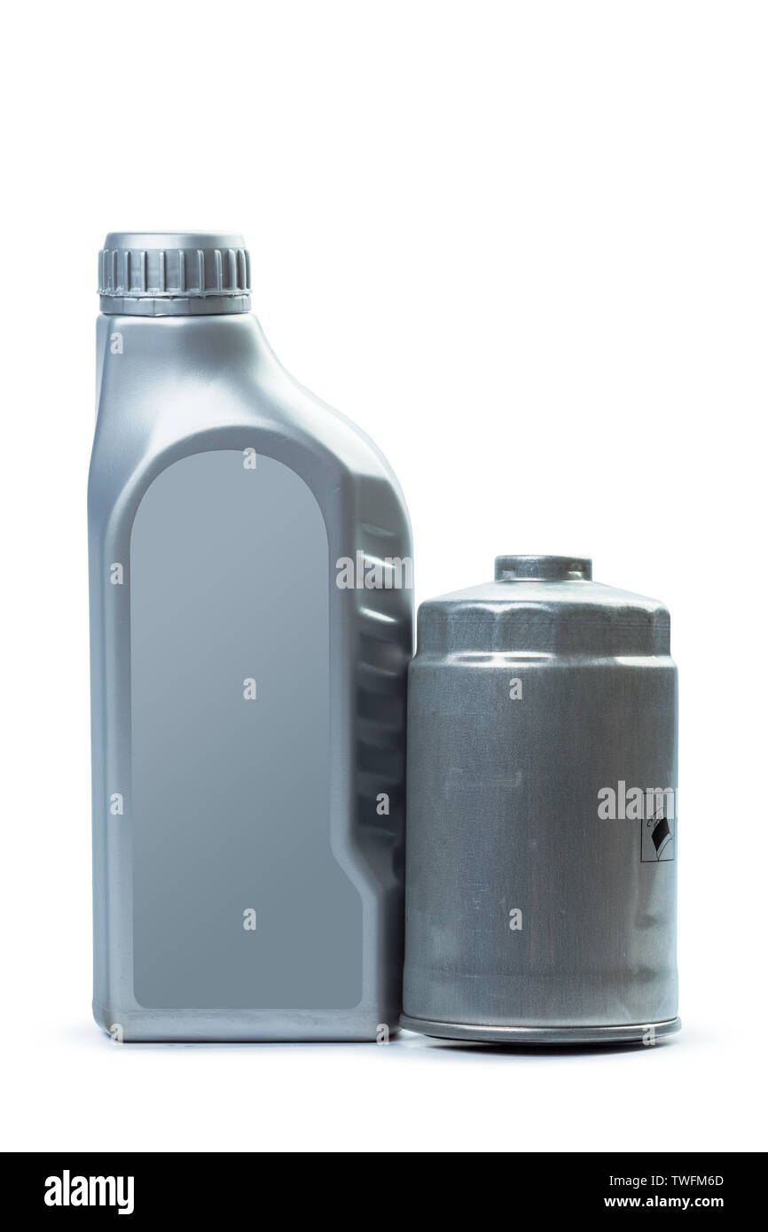 Oil Filter isolated on White Background Stock Photo - Alamy