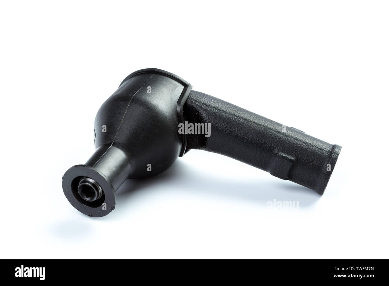 Automobile steering rod tip isolated on a white background Stock Photo ...
