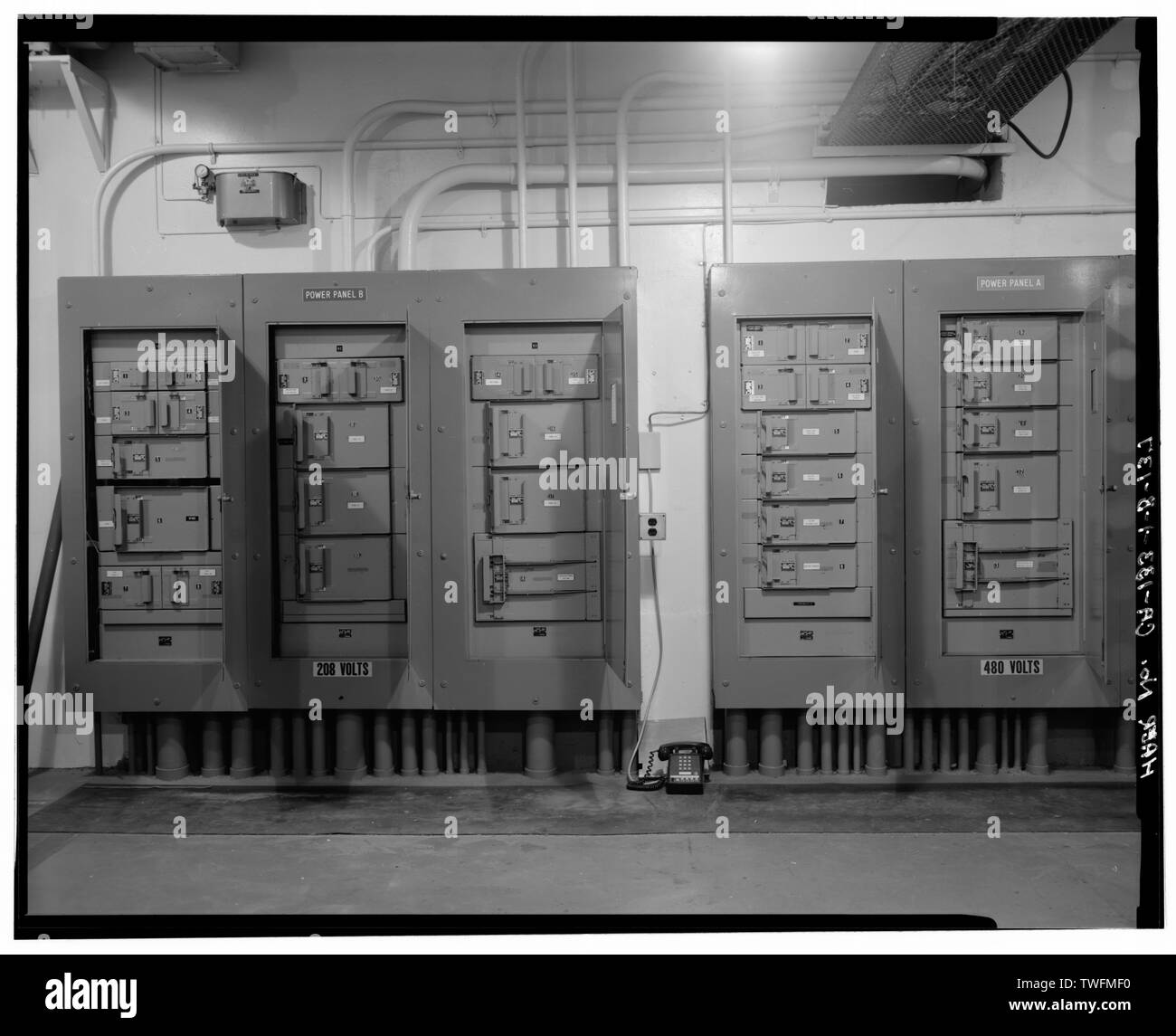 High voltage electrical base Black and White Stock Photos & Images - Alamy