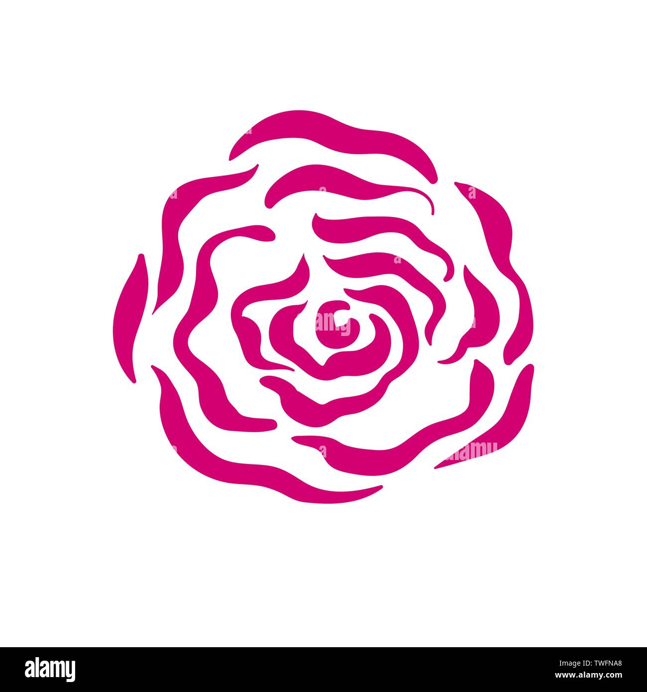Vector rose symbol illustration on white background Stock Vector Image ...