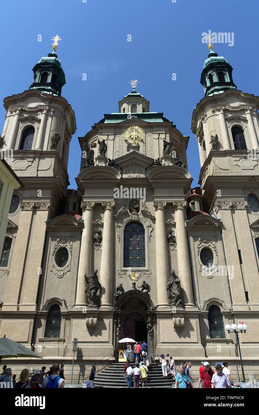 St. Nicholas Church in Staré Město in Prague, Czech Republic Stock ...