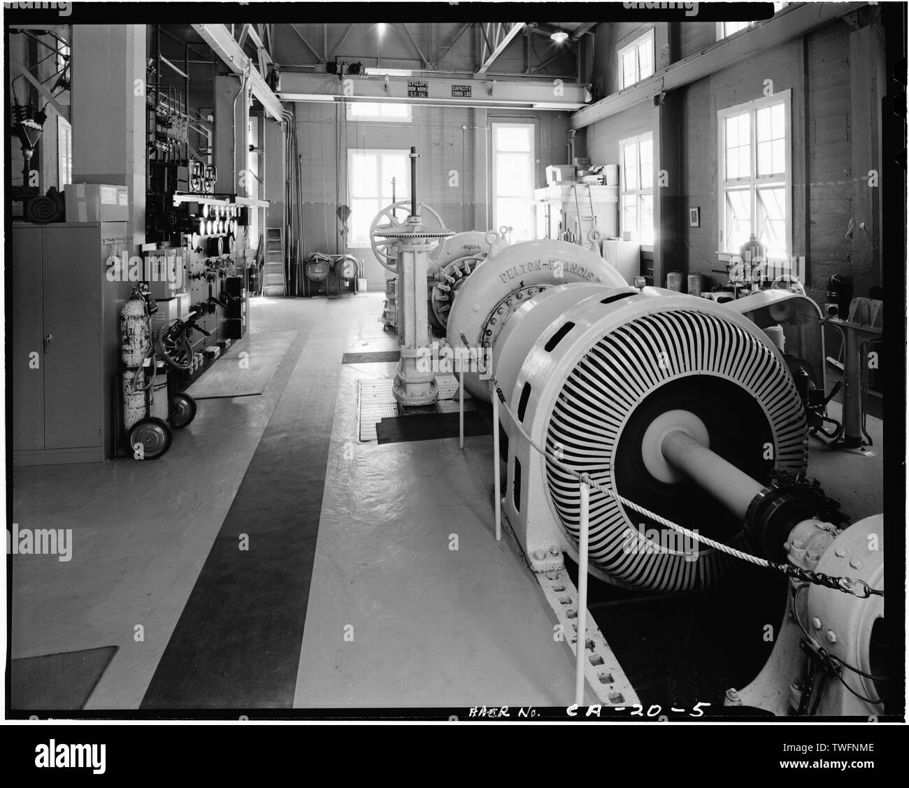 POWERHOUSE, PELTON-FRANCIS TURBINES (GENERATORS) (UNITS NOS. 1 AND 2 ...