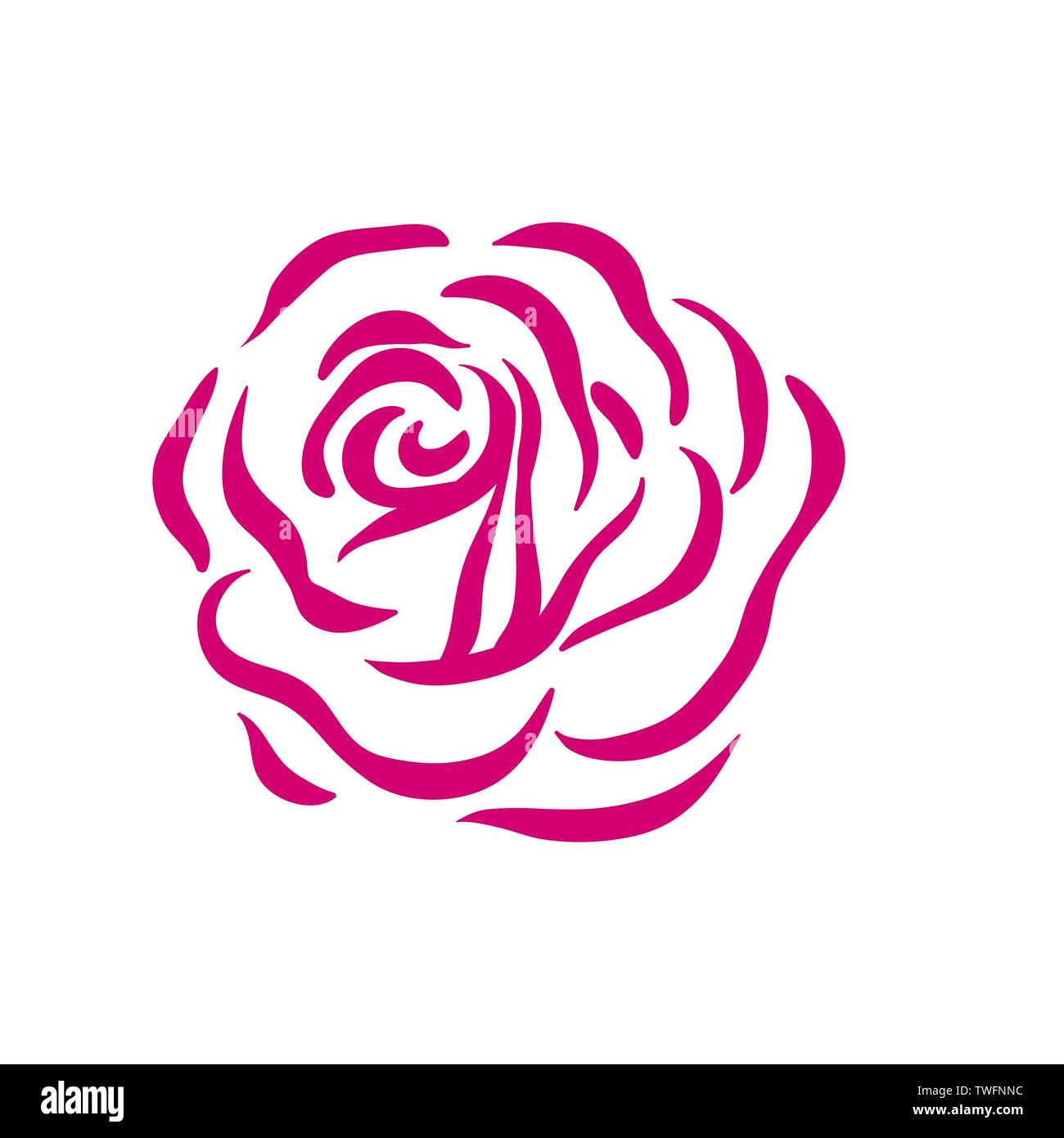 Vector rose symbol illustration on white background Stock Vector Image ...