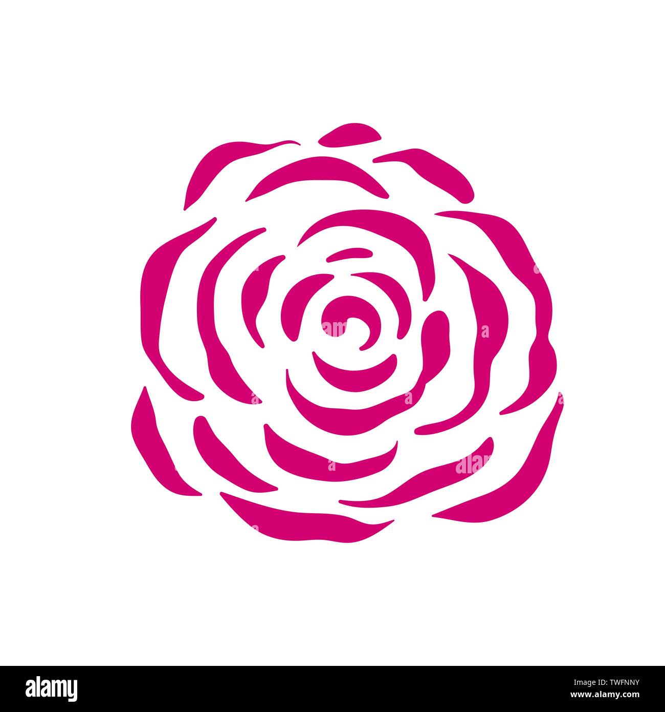Vector rose symbol illustration on white background Stock Vector Image ...