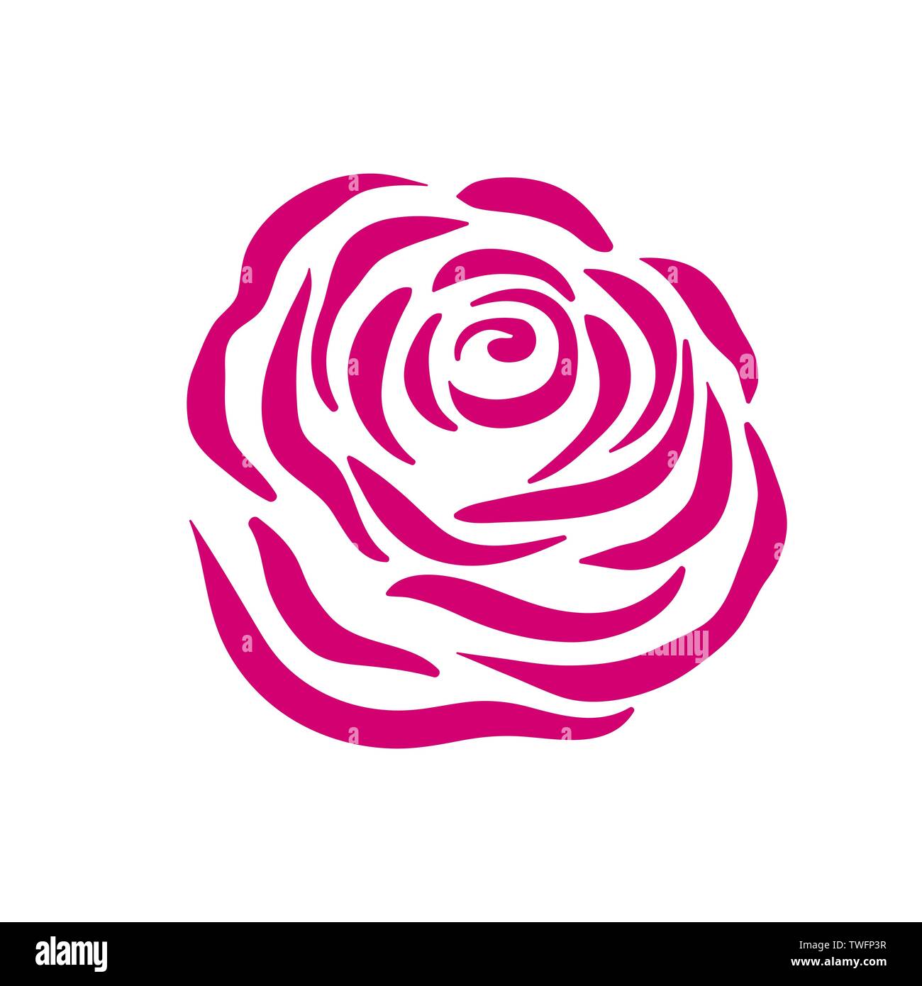 Vector rose symbol illustration on white background Stock Vector Image ...