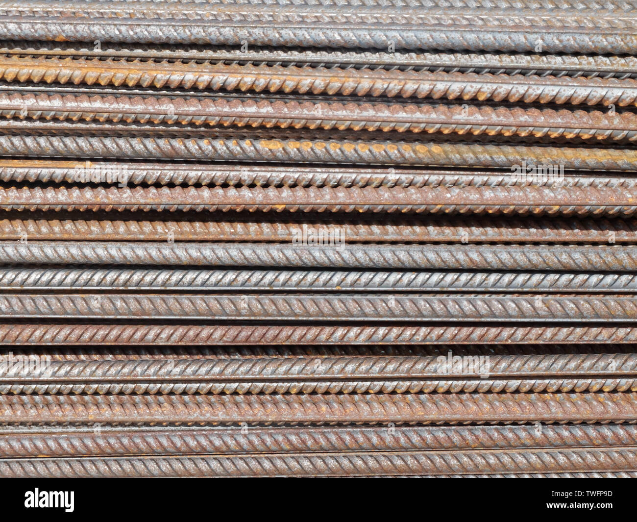Steel reinforcement bars, industrial background, building armature ...