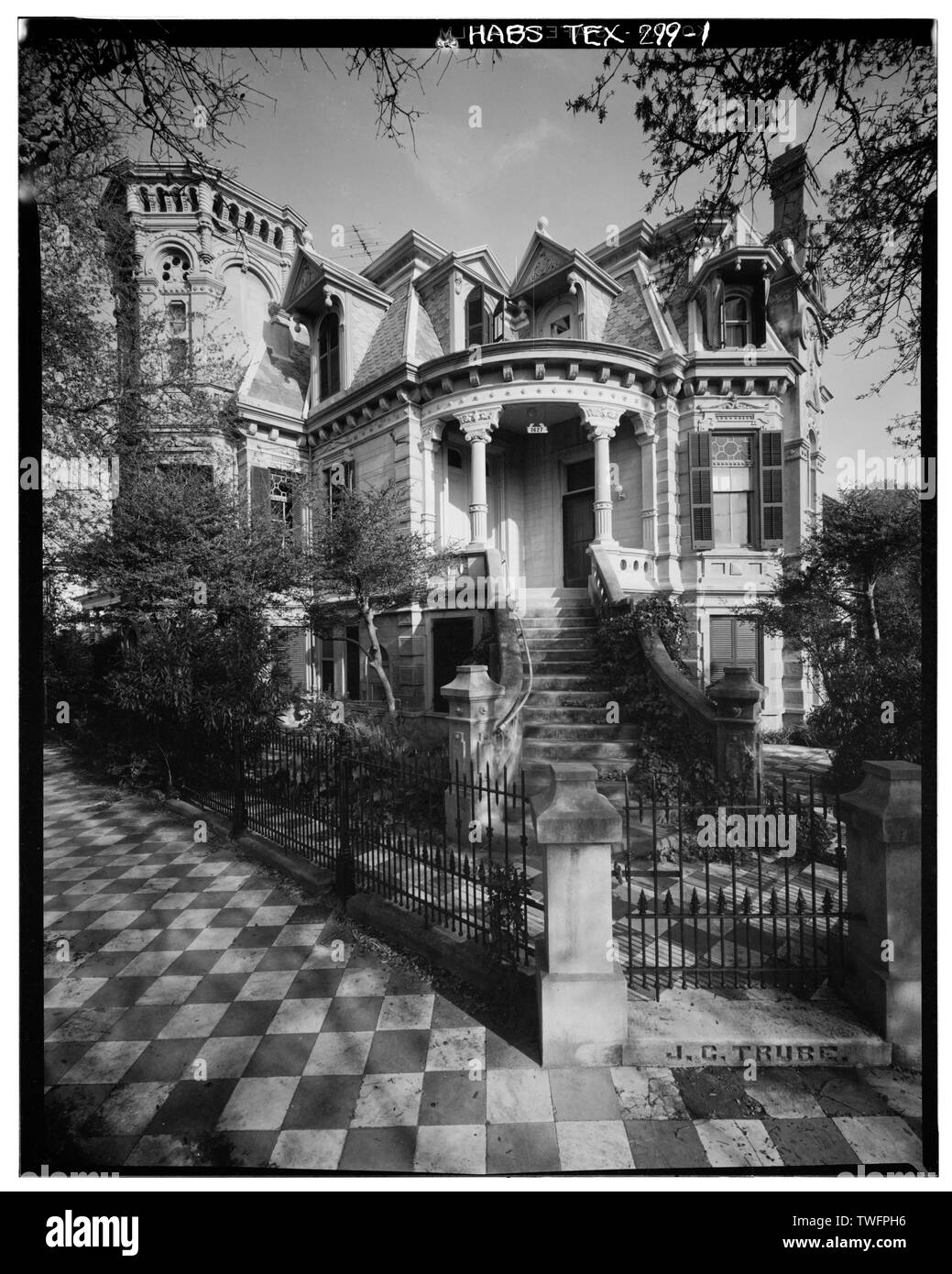 PRINCIPAL (NORTH) SIDE - John C. Trube House, 1621-27 Sealy Avenue ...