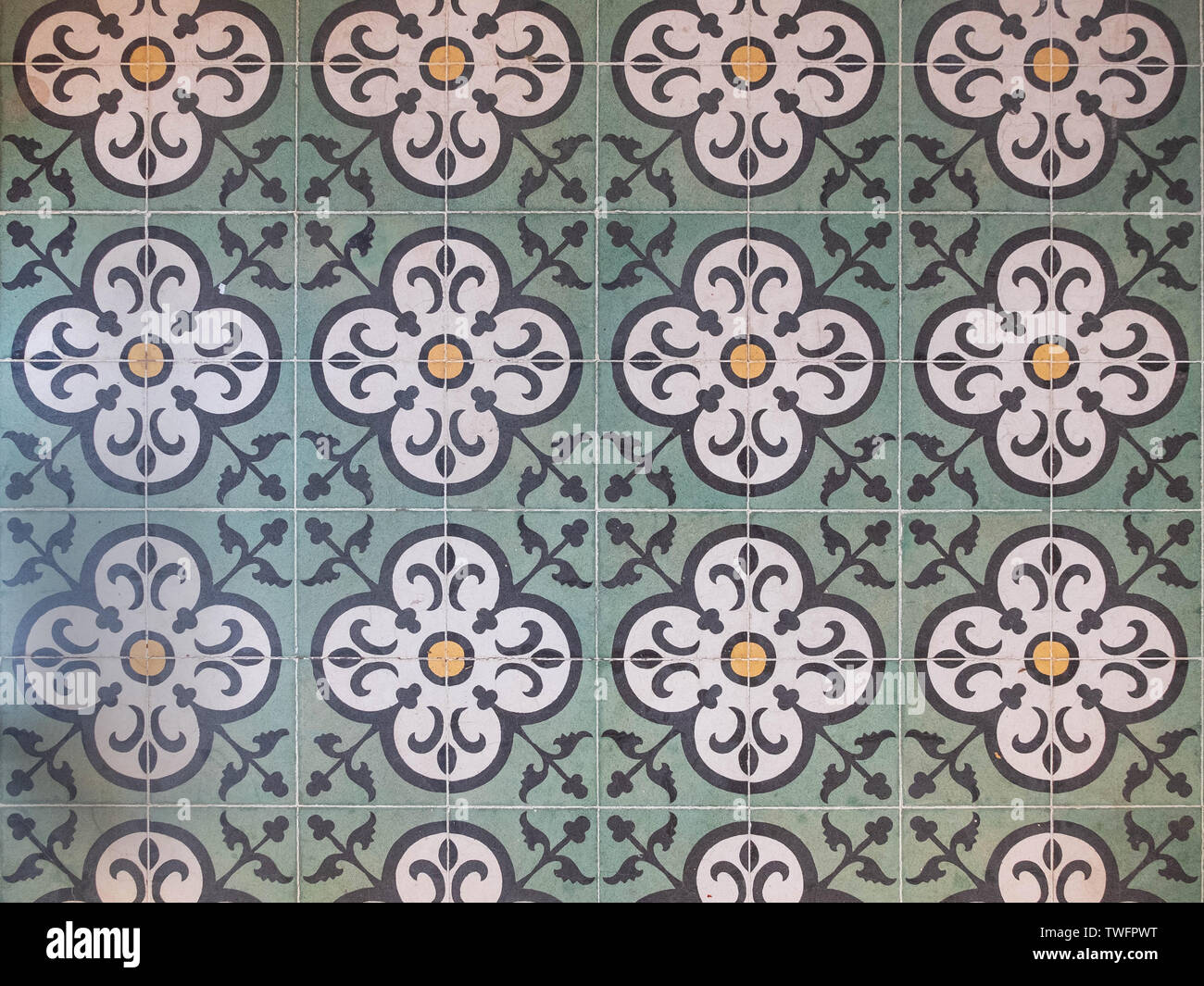 Floor tiles with floral pattern. Seamless pattern abstract background ...