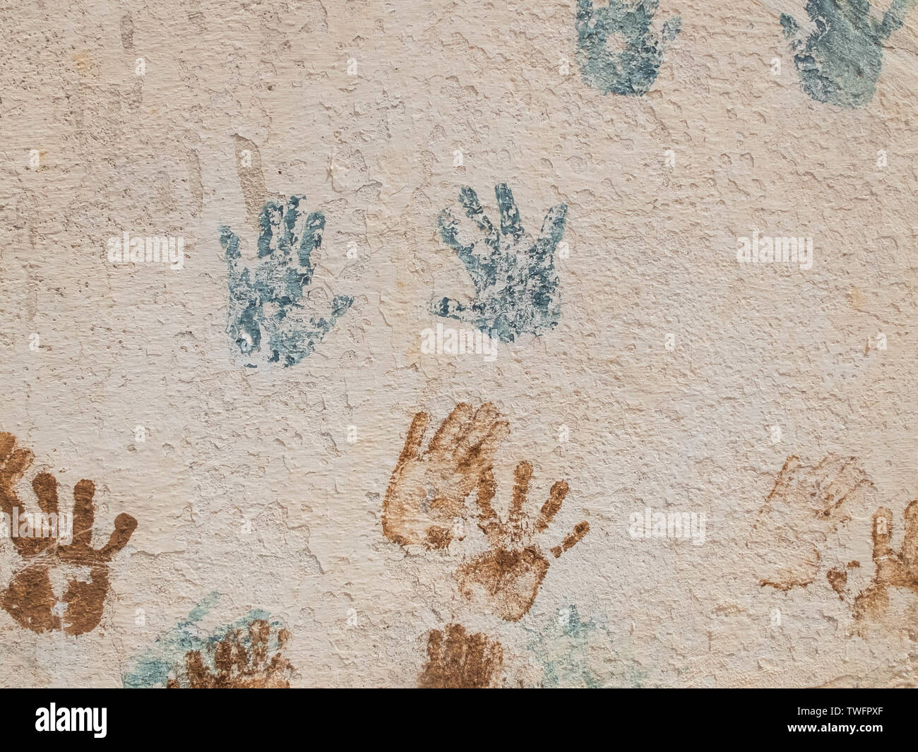 Child handprint plaster hi-res stock photography and images - Alamy