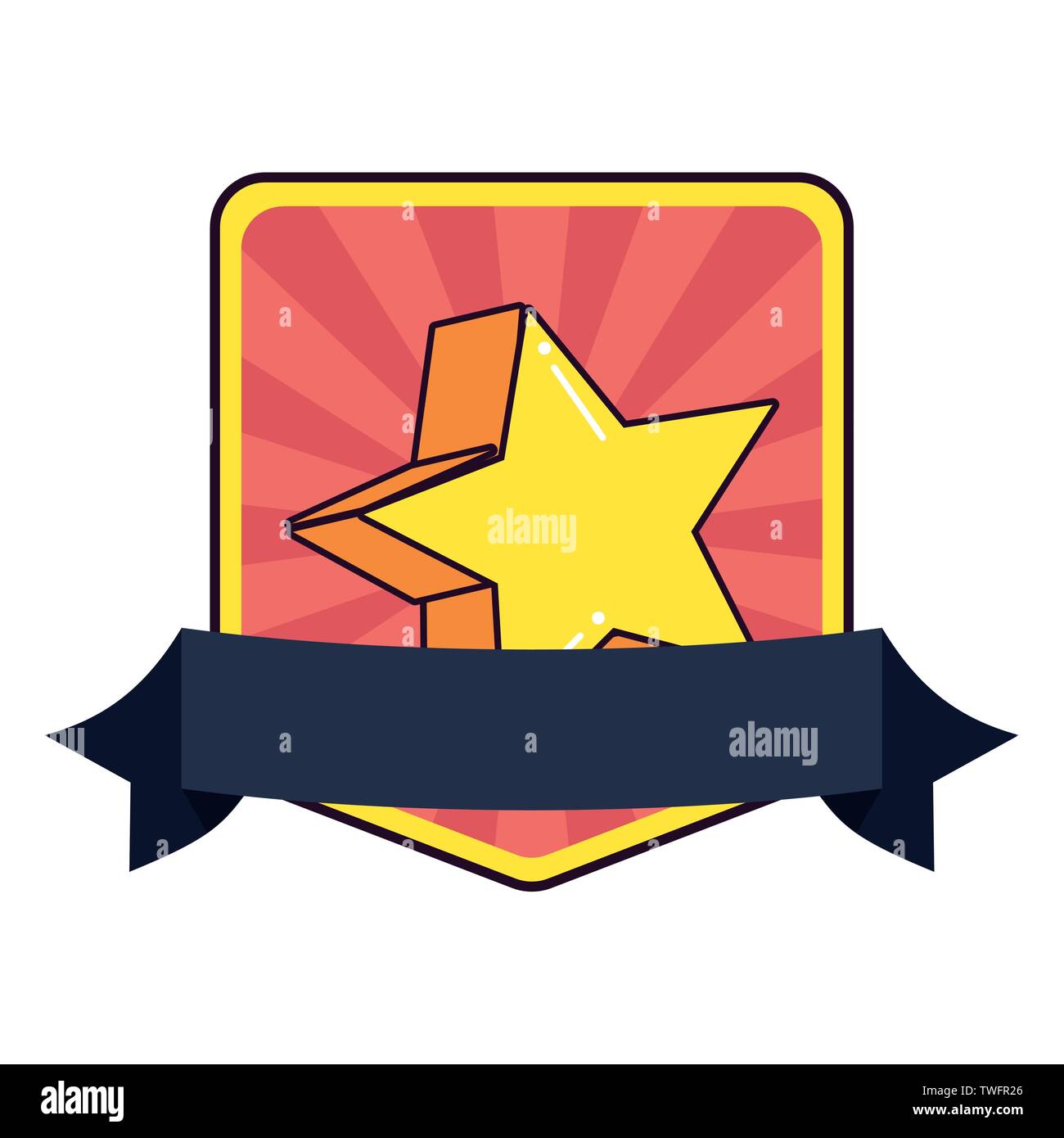 star comic pop art badge emblem vector illustration Stock Vector Image ...