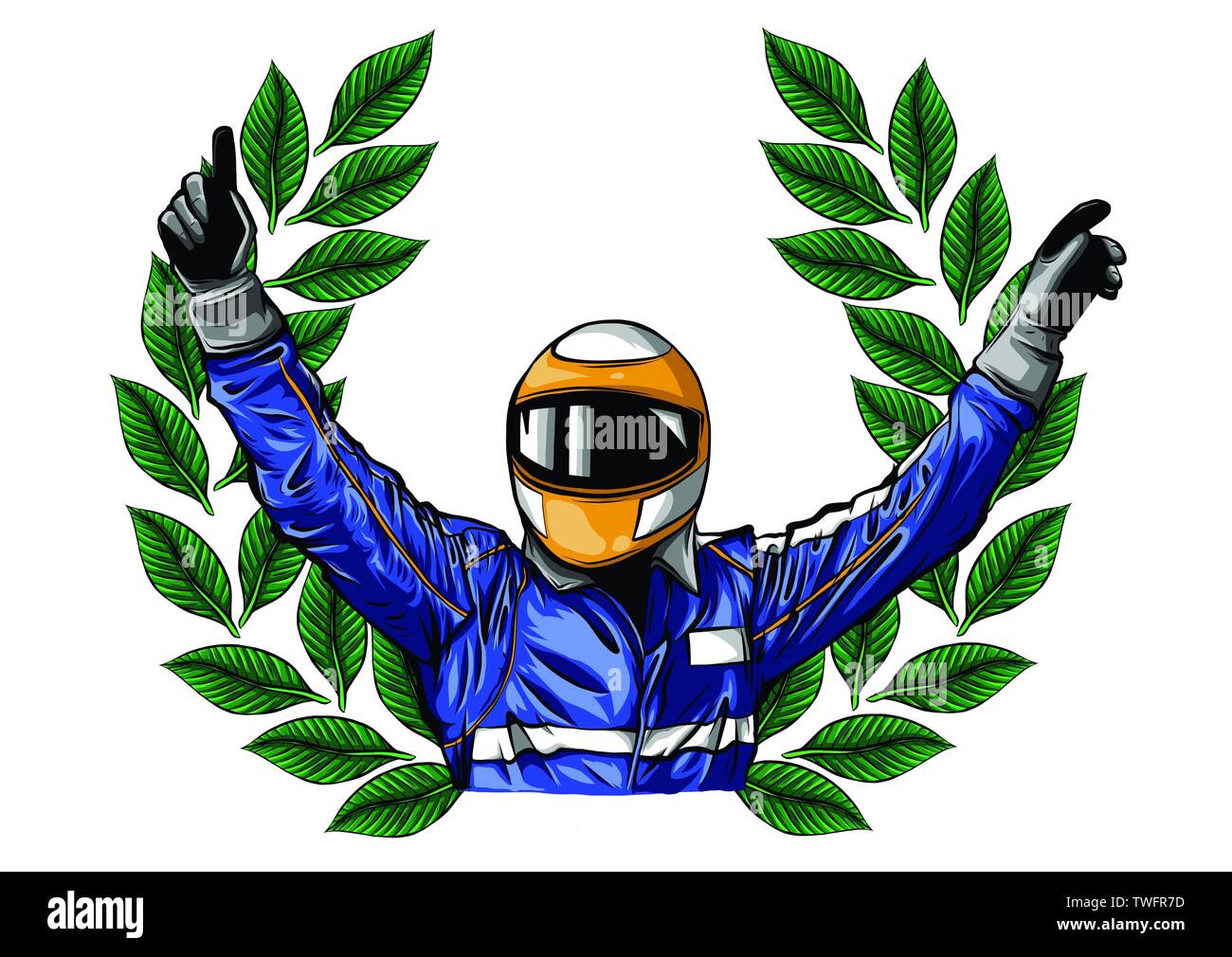 Car racing man cartoon vector illustratio design Stock Vector Image ...