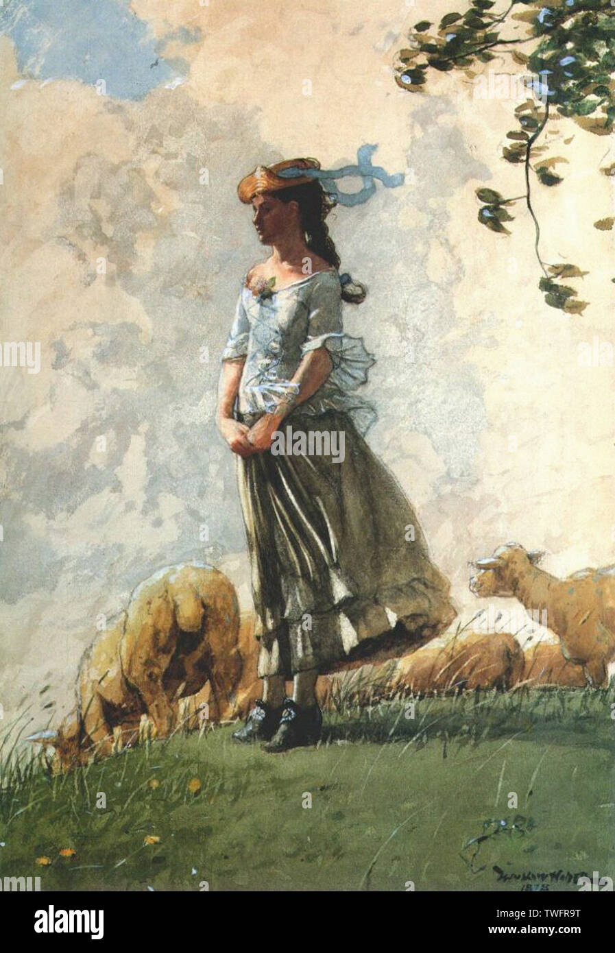 Winslow Homer - Fresh Air 1878 Stock Photo - Alamy