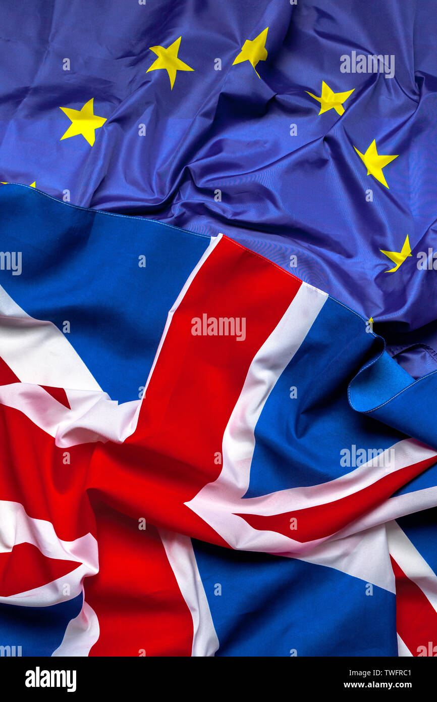 Flags of the United Kingdom and the European Union Stock Photo - Alamy