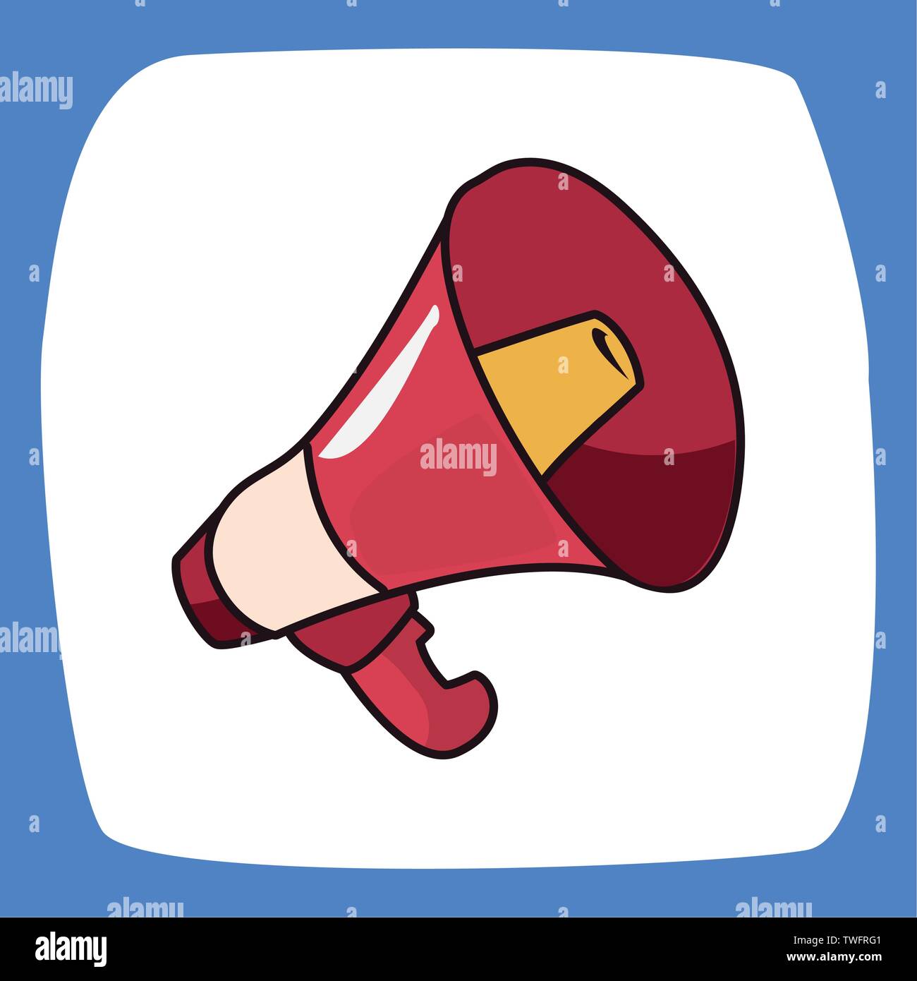 megaphone comic pop art on white background vector illustration Stock ...