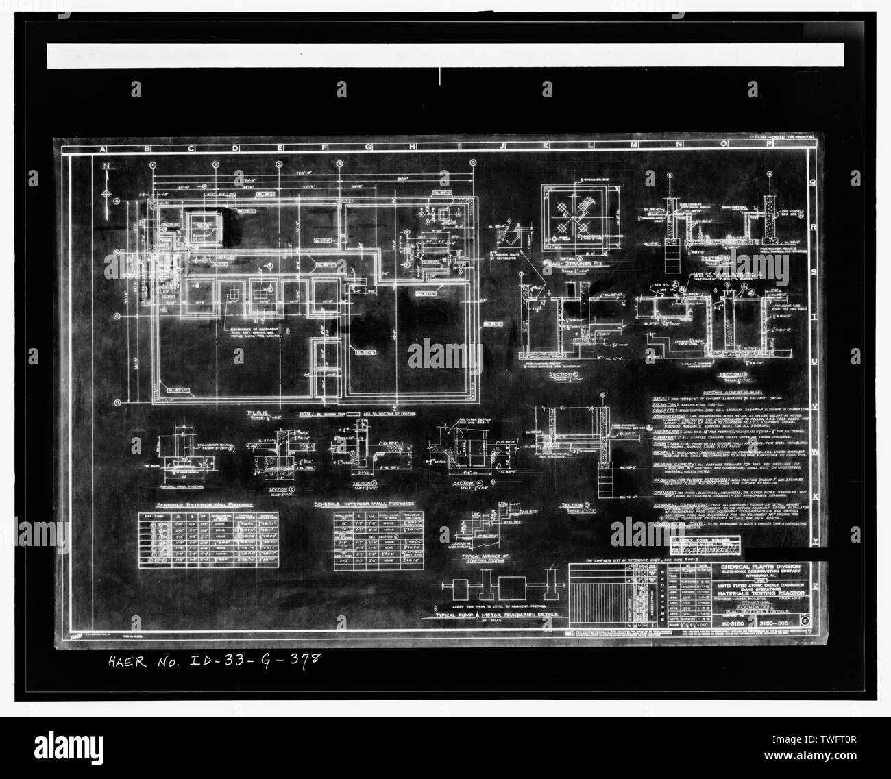 Structural foundation plan Cut Out Stock Images & Pictures - Alamy