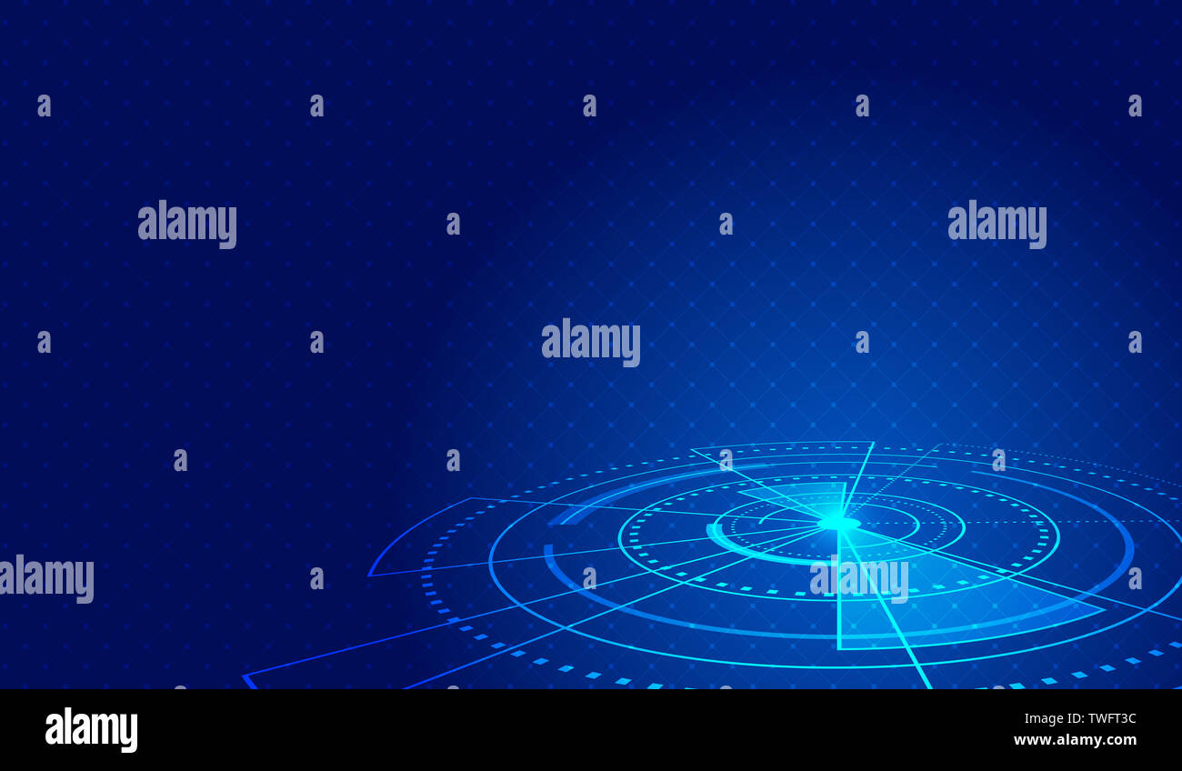 Three-dimensional interface science and technology, sci-fi scene ...