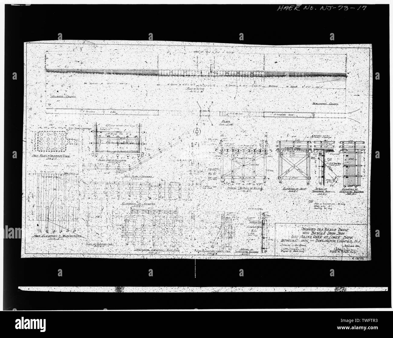 PROPOSED PILE TRESTLE BRIDGE - Lower Bank Road Bridge, Spanning Mullica ...