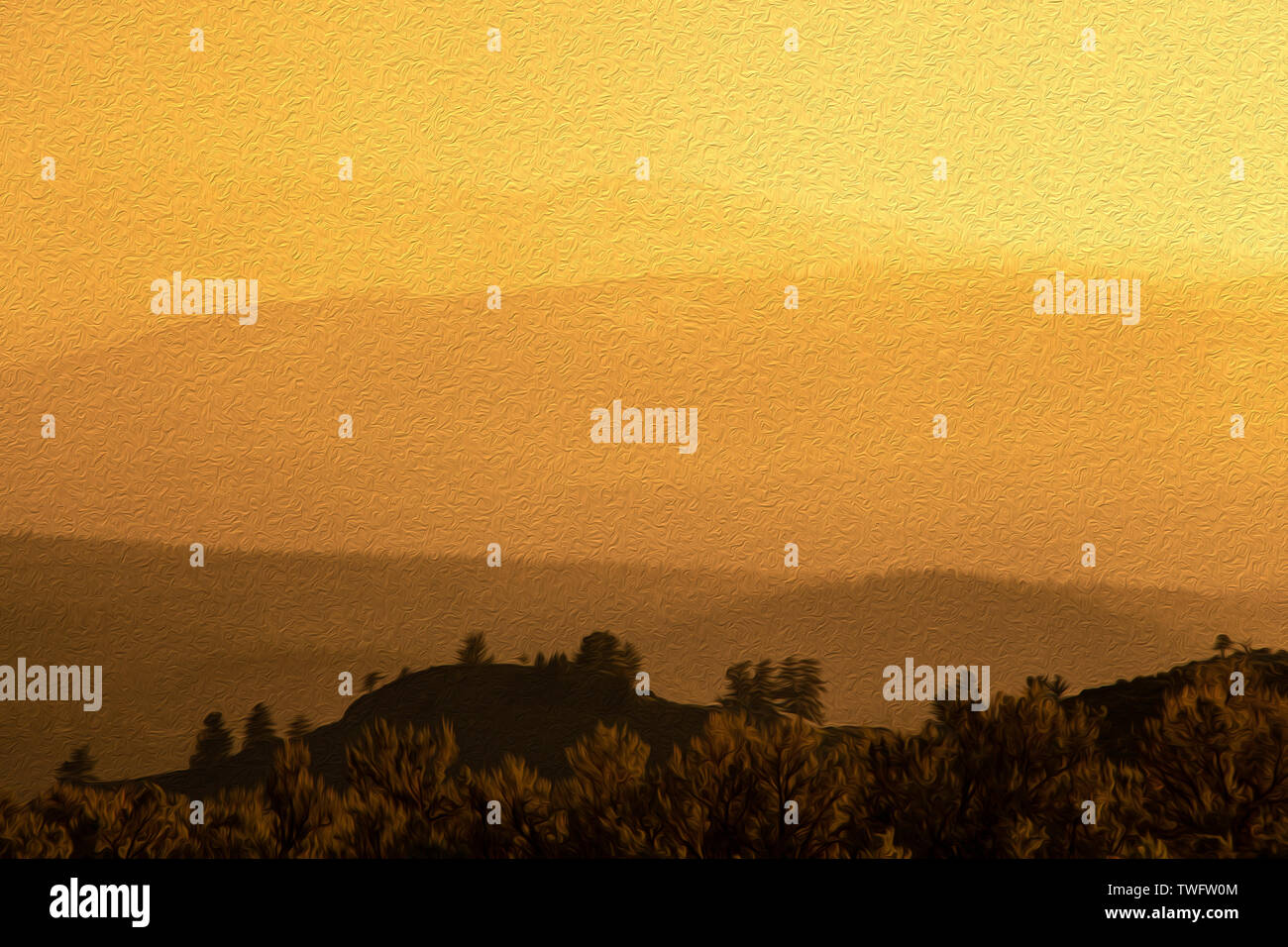 Layers of light and colour as storm clouds gather over the Lamar valley ...