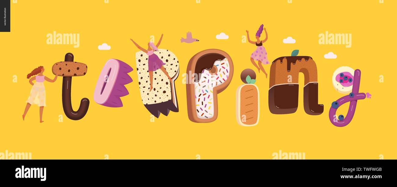 Topping font hi-res stock photography and images - Alamy