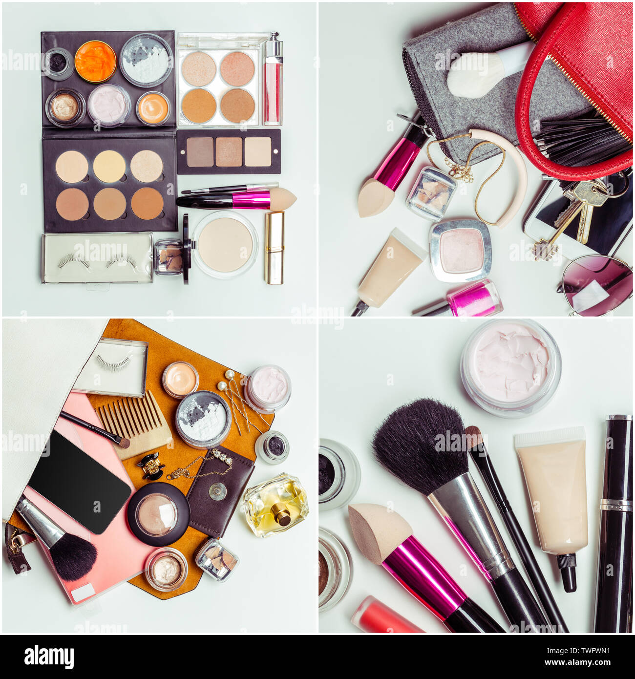 Collage of cosmetic Stock Photo - Alamy