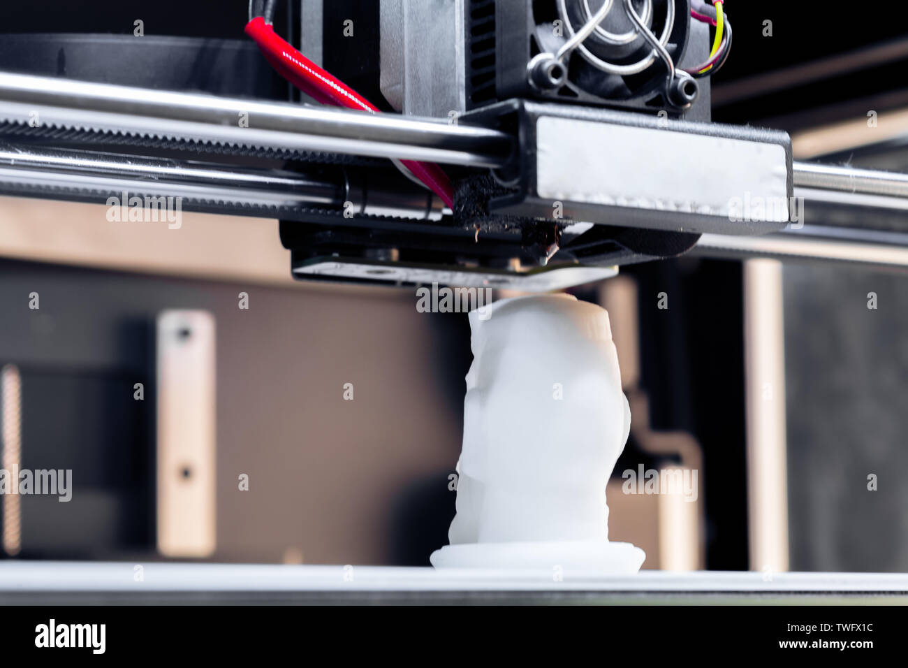 White 3D printing piece Stock Photo - Alamy