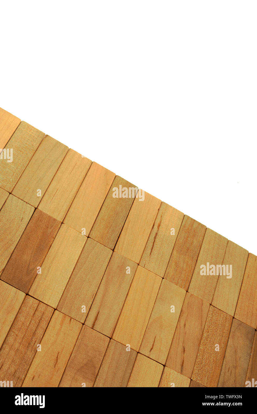 wooden blocks on white background Stock Photo - Alamy
