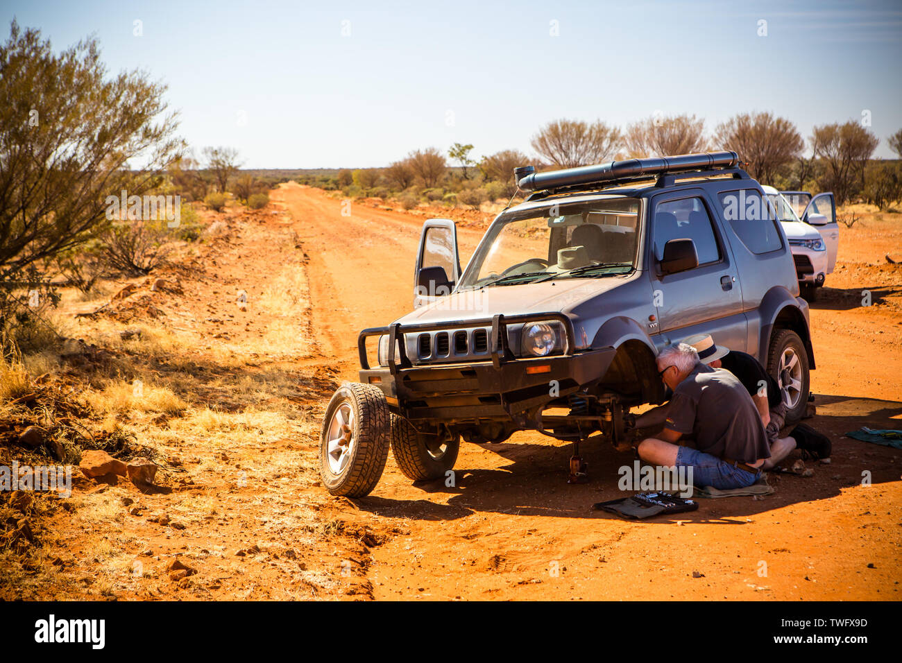 Broken 4WD Outback Australia Stock Photo - Alamy