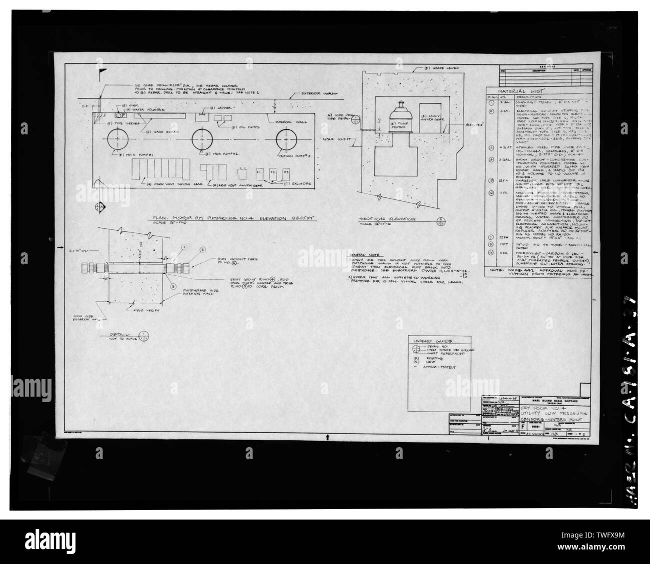 PWD Drawing 11,654-M-35 (1987), 'Dry Dock No. 4 Utility Low Pressure ...