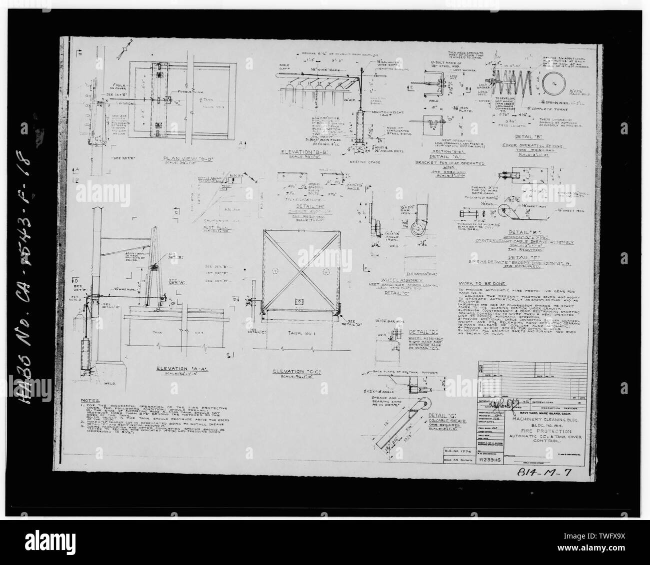 PWD Drawing 11239-15 (814-M-7) (1945), 'Machinery Cleaning Bldg., Bldg ...