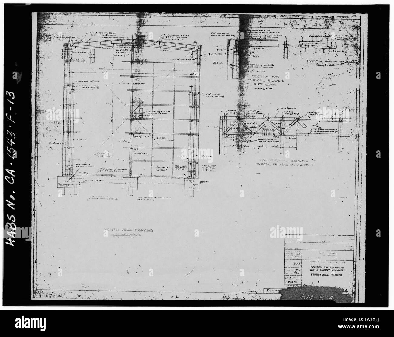 PWD Drawing 814-S-4 (1944), 'Facilities For Cleaning of Battle Damaged ...