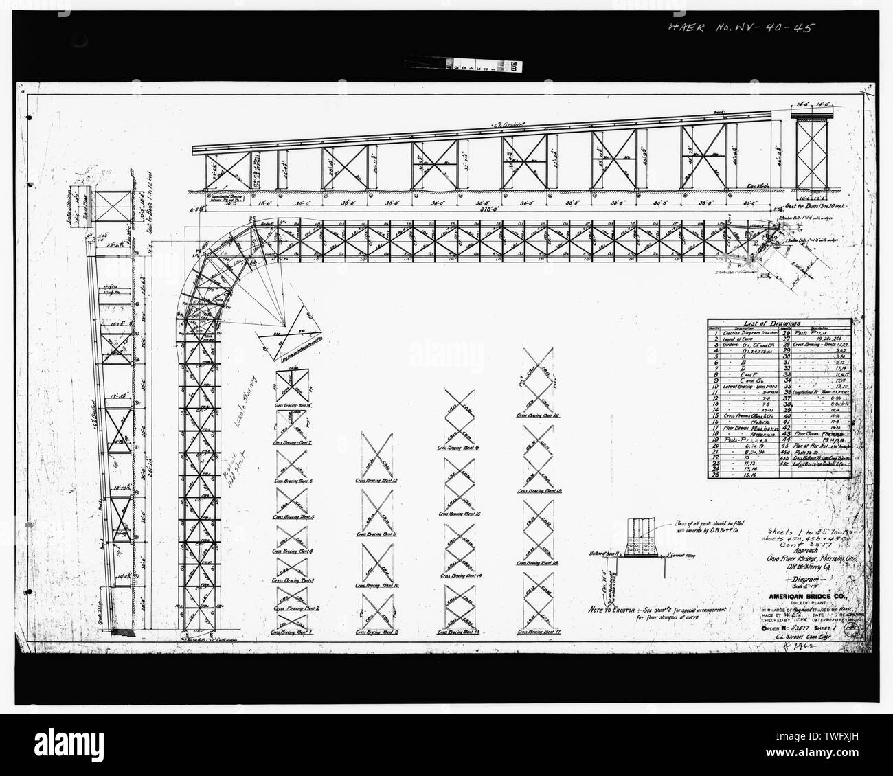 Plan Sheet -1 - Williamstown-Marietta Bridge, Spanning Ohio River ...
