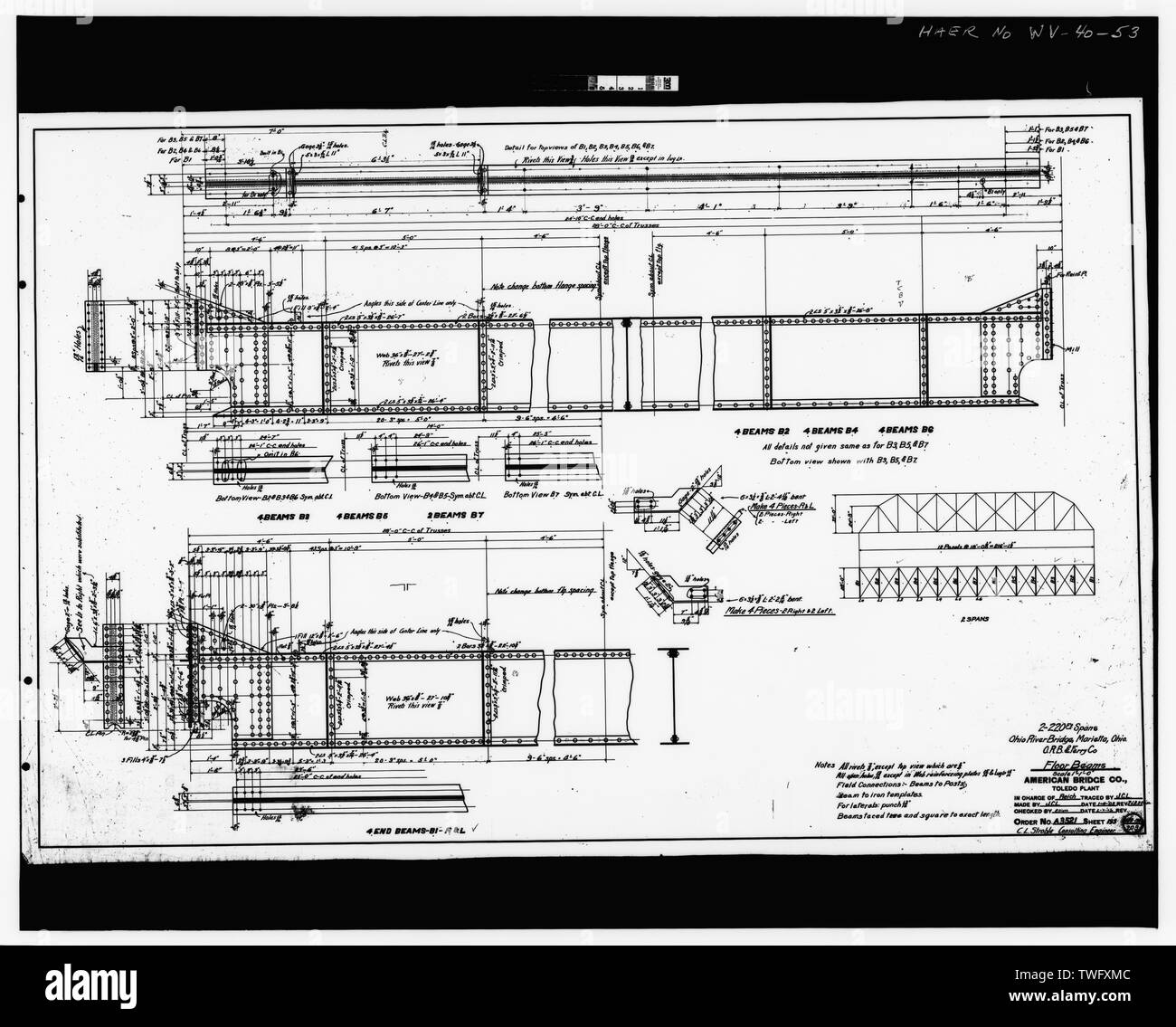 Plan Sheet -193 - Williamstown-Marietta Bridge, Spanning Ohio River ...